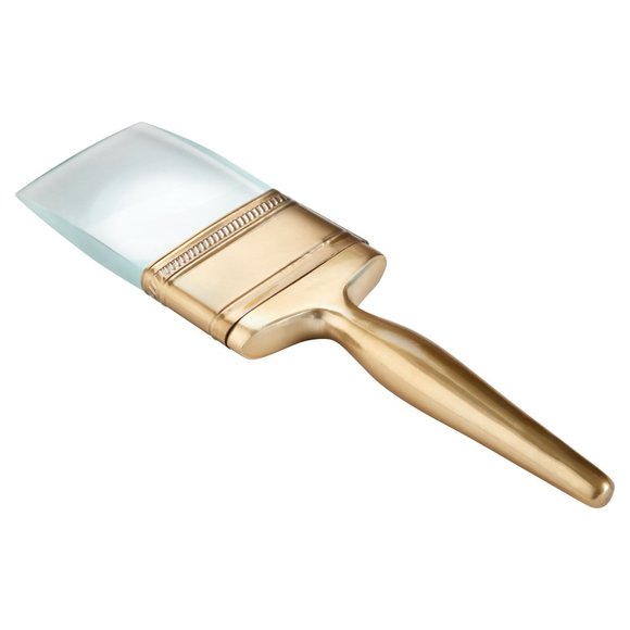 Cyan Design | Accents | Magnifier Paint Brush Sculpture Brass Look ...